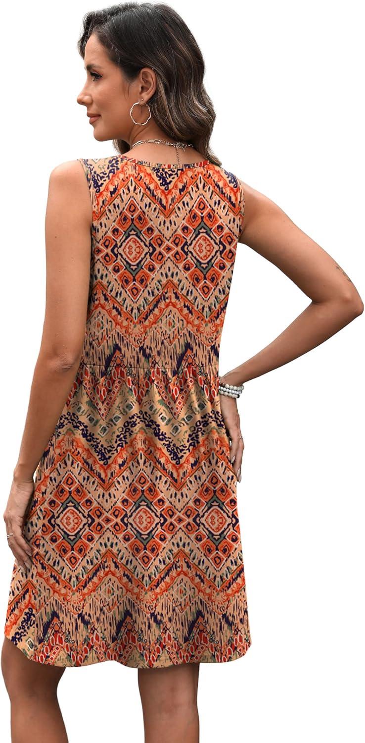 XIEERDUO Summer Dresses for Women 2026 Casual Classy Dress V Neck ...